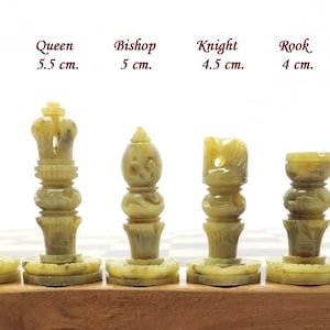 Stone Chess Set 10" Stone Board and Stone Pieces Chess Set - Etsy