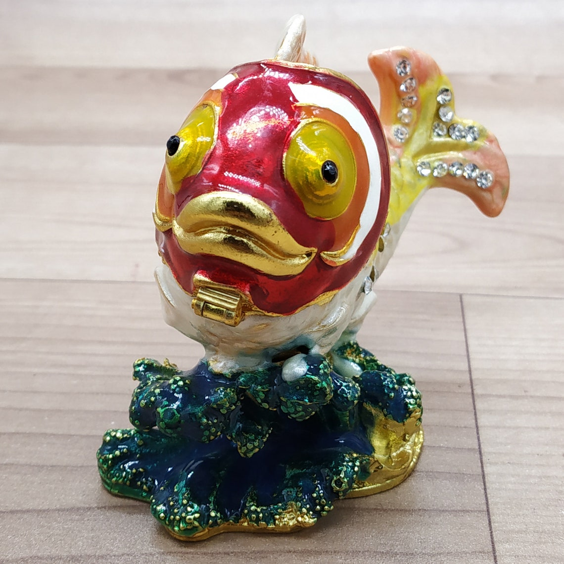 Fish Trinket Box Multi Color Small Souvenir Gift Decorated - Etsy