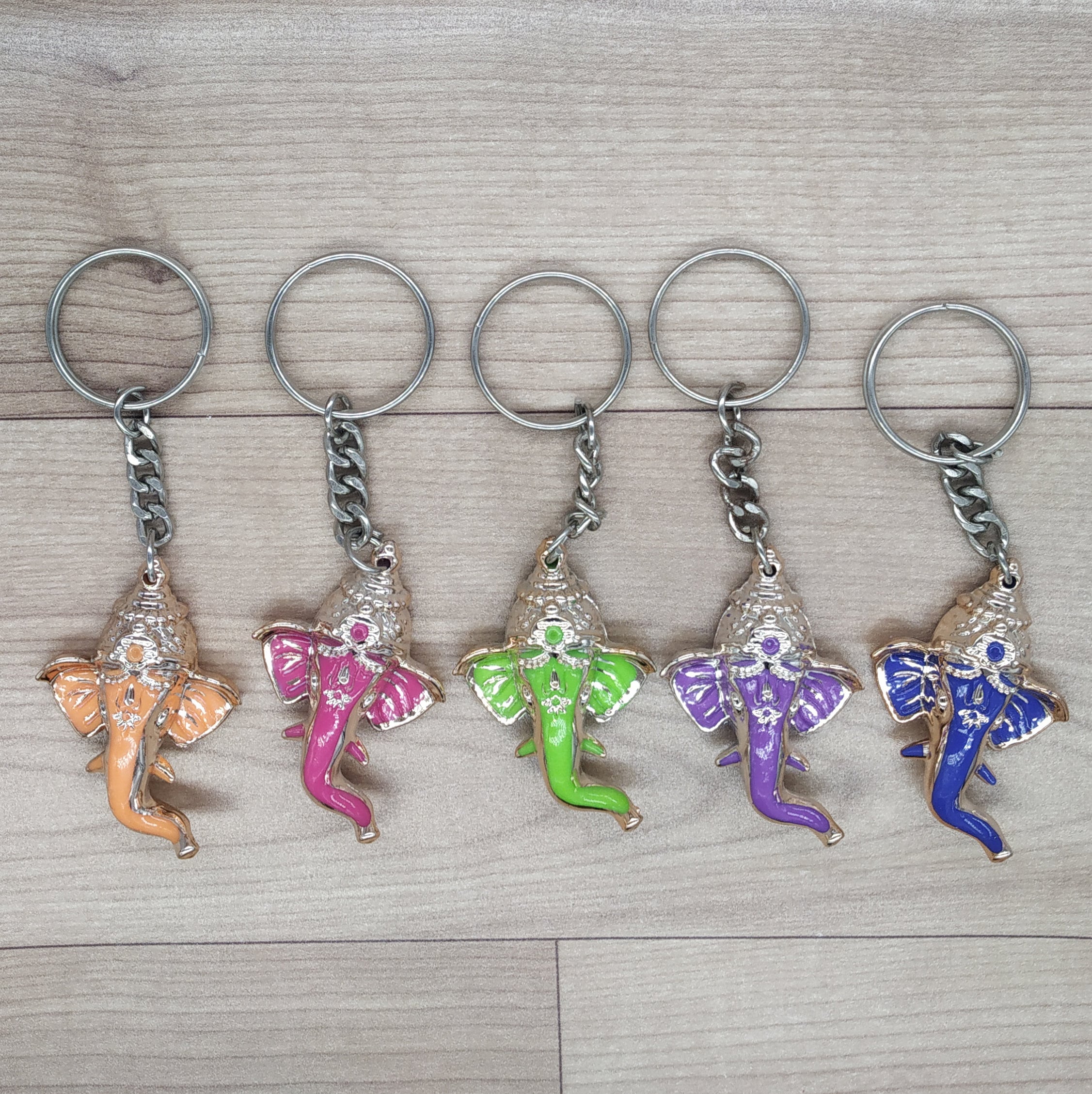 Keychain Set of 10 Pcs. Ganesha Head Key Chain Small Souvenir Gift - Etsy