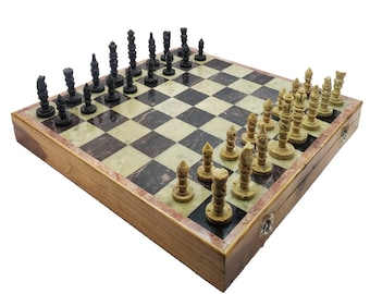 Stone Chess Set 10 Stone Board and Stone Pieces Chess | Etsy