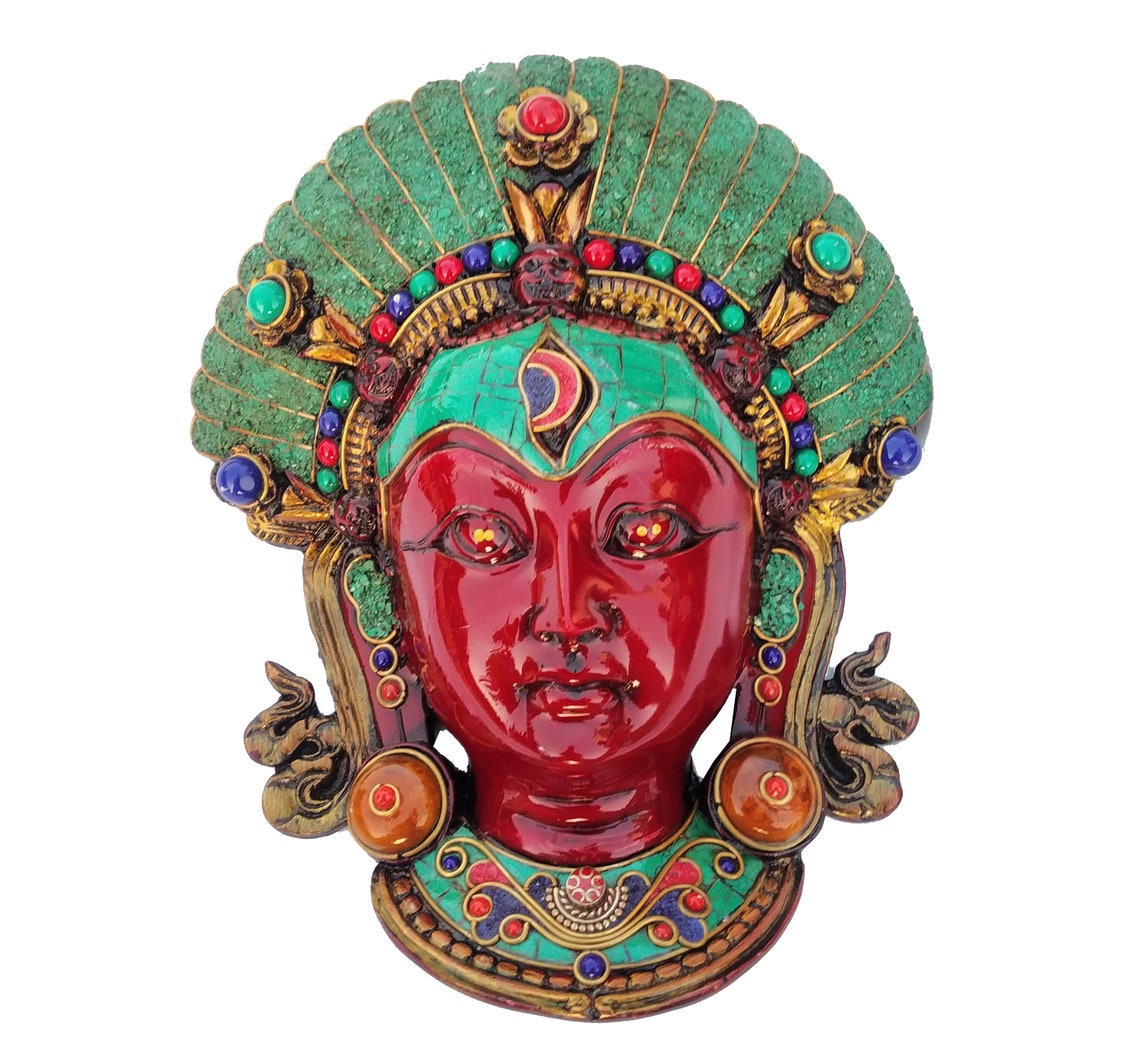 Kumari Girl Mask Handmade Nepali Girl Mask With Stone Work - Etsy