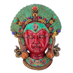 Kumari Girl Mask Handmade Nepali Girl Mask With Stone Work - Etsy