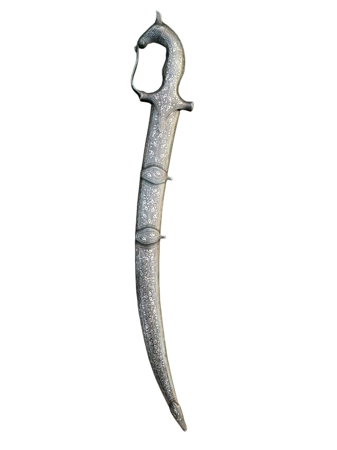 Sword Dagger 24 Indo Persian Vintage Animal Hilt Handmade Koftgiri ...