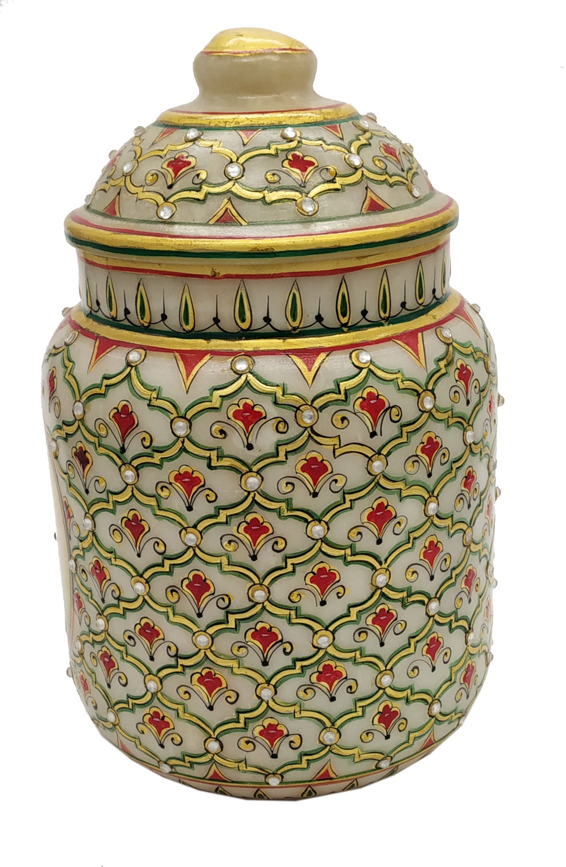 Marble Stone Jars & Containers Painted Stoneware Canisters | Etsy