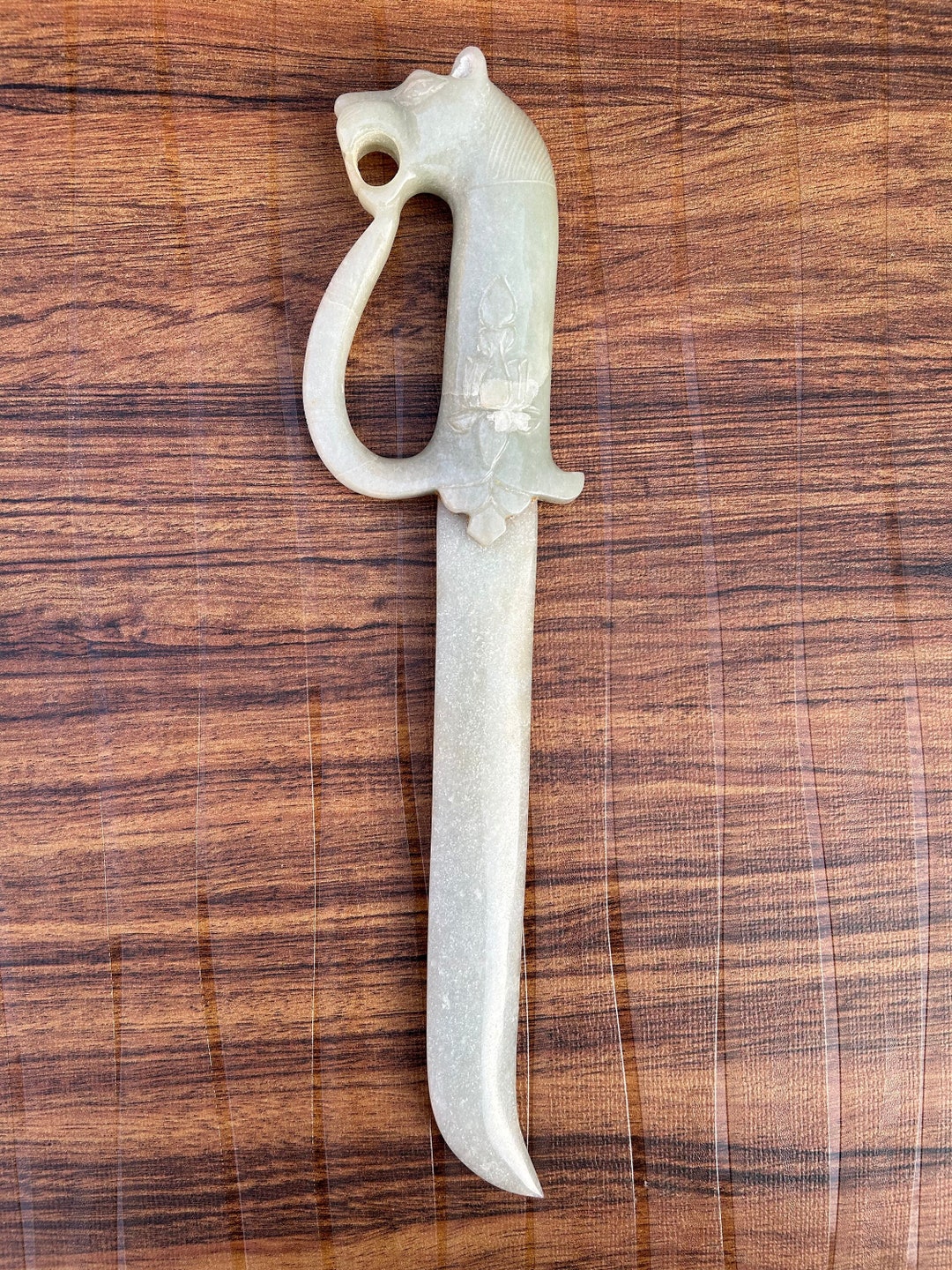 Stone Dagger 14 Aventurine Jade Gemstone Tiger Face Hilt Handmade ...