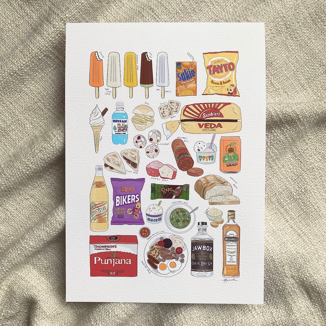 Northern Irish/irish Food and Drink Colour Print - Etsy UK