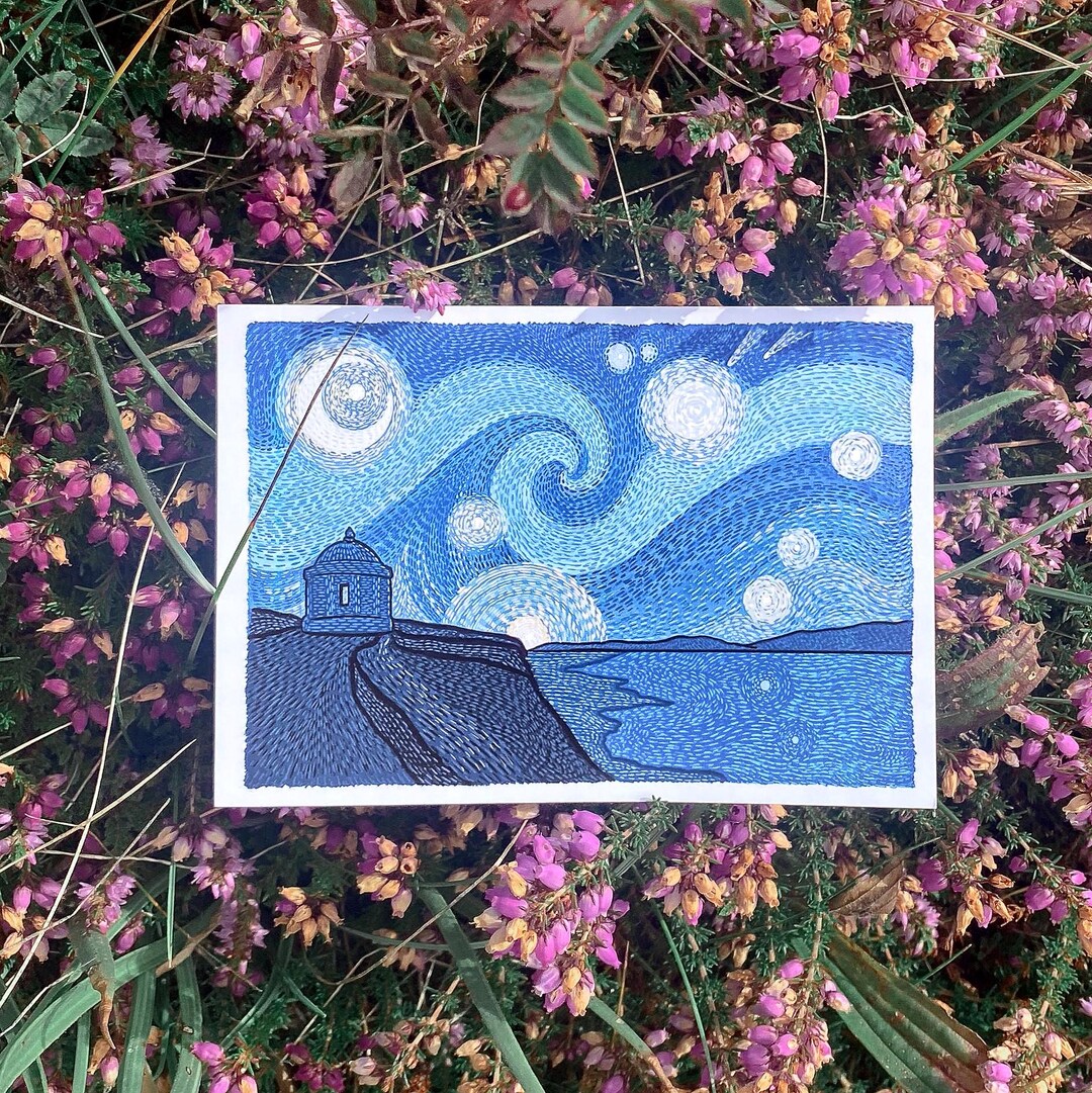 Starry Night Over Mussenden Temple Print, Antrim Coast, Northern ...