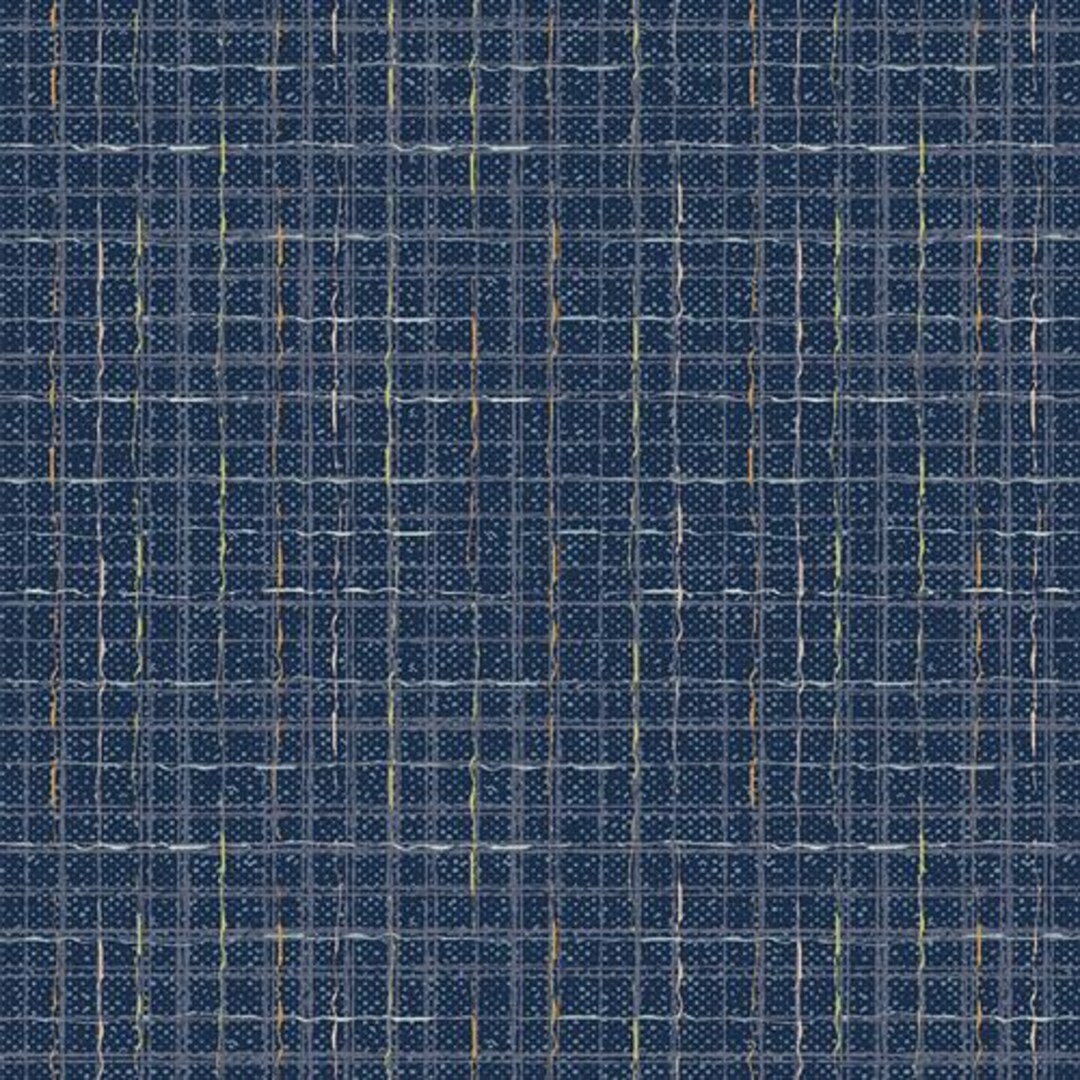 Checkered Elements Collection - Tweed Indigo - Art Gallery Fabrics ...