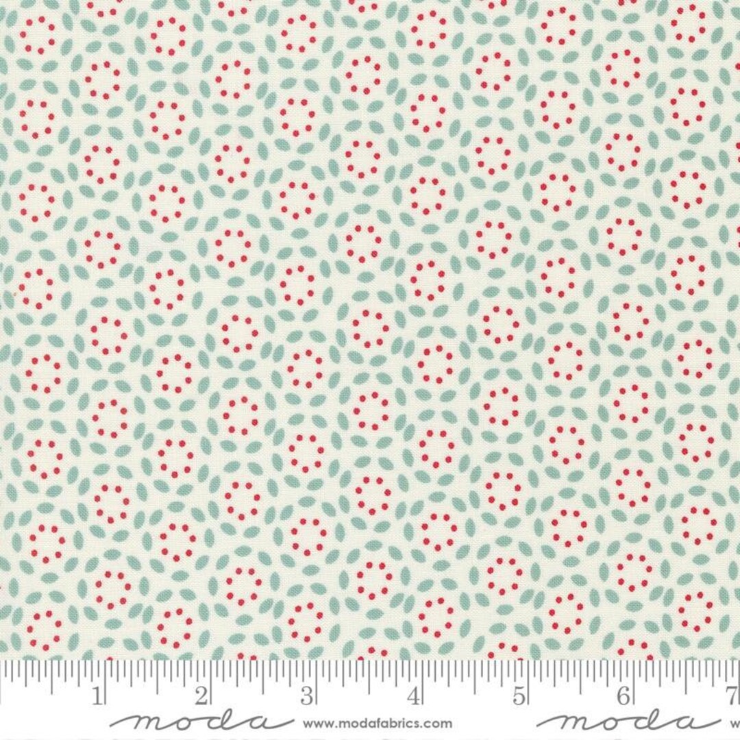 Vintage Collection - Petals in Cream and Aqua - Sweetwater- MODA ...
