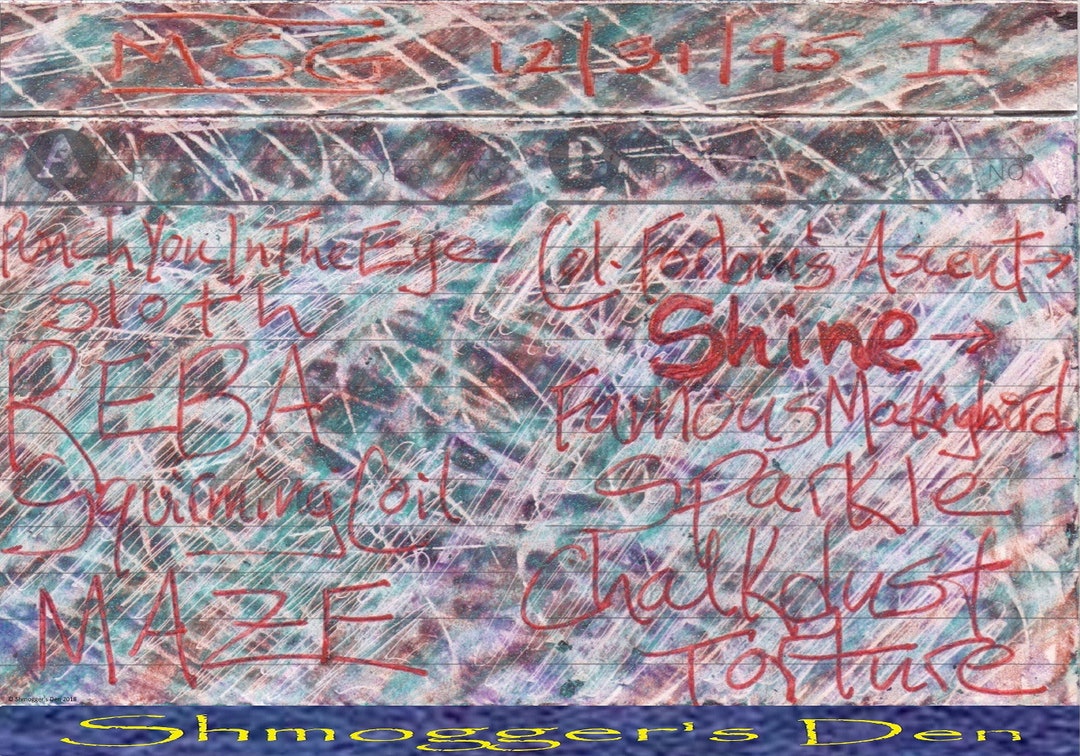 Phish Puzzle MSG 12/31/95, Original Tape Cover Art. Great Gift for the ...