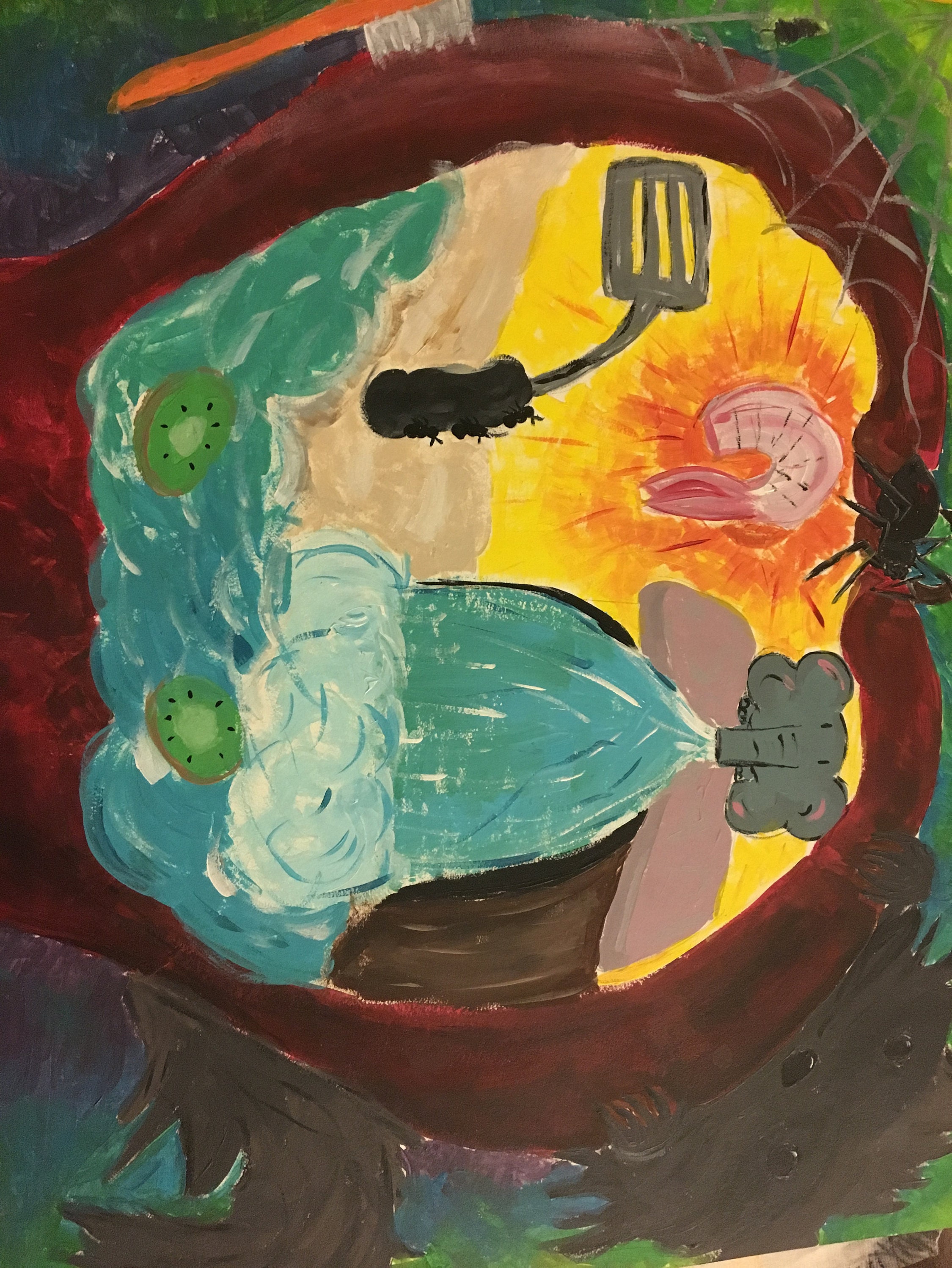 Rotten Apple Acrylic Painting - Etsy