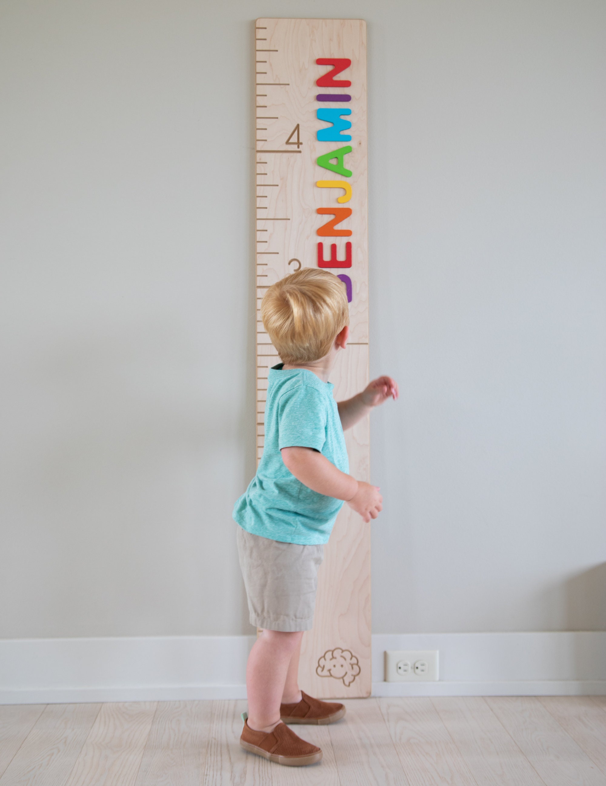 Personalized Wooden Ruler Growth Chart Fat Brain Toys - Etsy