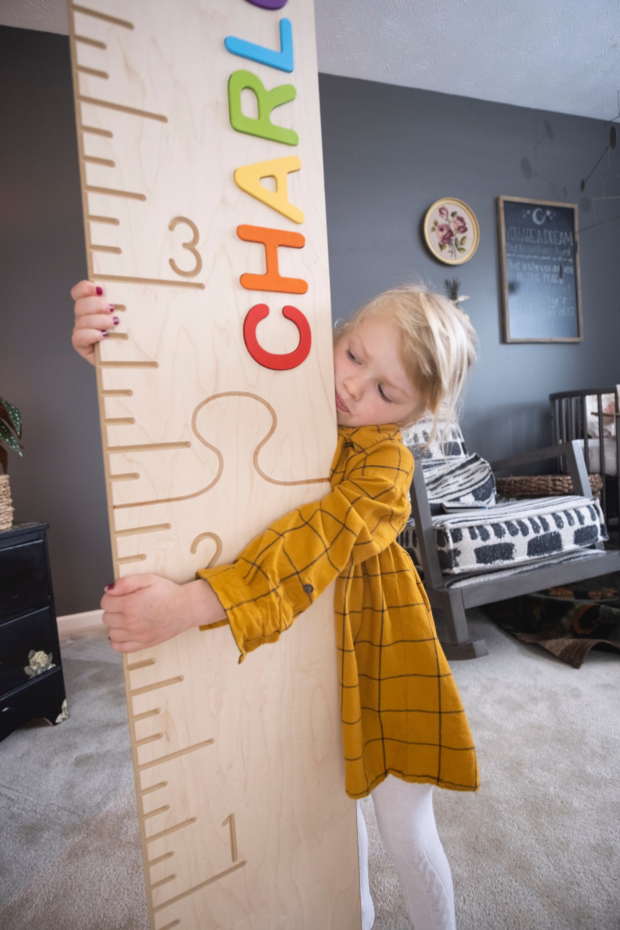 Personalized Wooden Ruler Growth Chart Fat Brain Toys - Etsy