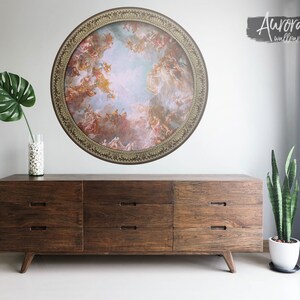 Classic Chapel Ceiling Wall Sticker, Beige Peel and Stick, White Wall ...