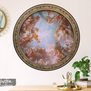 Classic Chapel Ceiling Wall Sticker, Beige Peel and Stick, White Wall ...