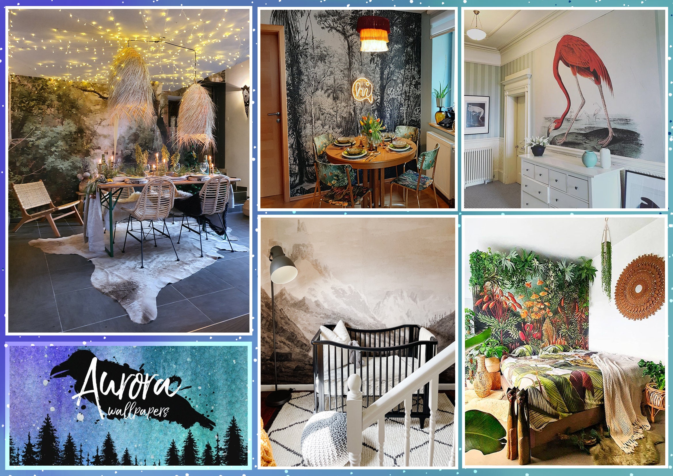 The Crow Wall Mural Painting Wall Decor Peel and Stick | Etsy