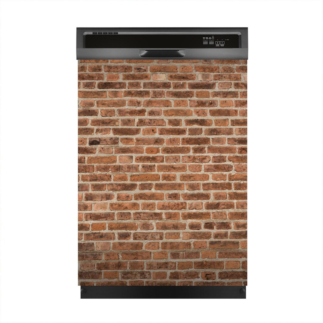 Red Bricks Dishwasher Sticker, Red Dishwasher Door Decals, Housewarming ...