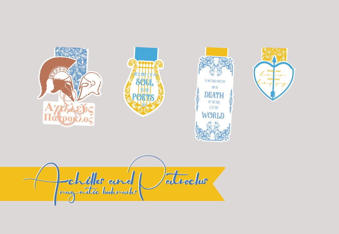 Achilles and Patroclus Magnetic Bookmark/ the Iliad / Homer / Trojan ...