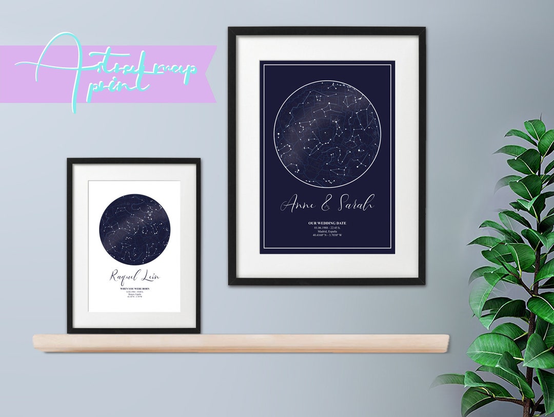 Custom Astral Map Date/gift Birth/wedding/engagement/son/daughter ...
