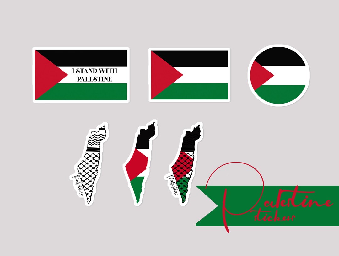 Palestine Sticker / Free Palestine / Palestinian Keffiyeh Kufiya Scarf ...