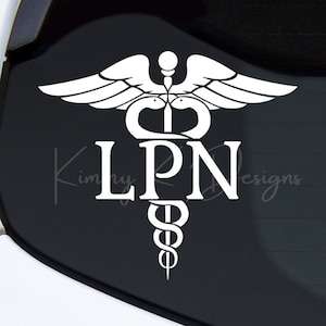 LPN Caduceus Vinyl Decal: DIY Nurse Gift - Etsy