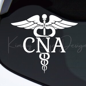 CNA Caduceus Vinyl Decal, DIY Applications for Tumblers, Mugs, Water ...