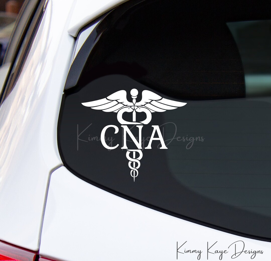 CNA Caduceus Vinyl Decal, DIY Applications for Tumblers, Mugs, Water ...