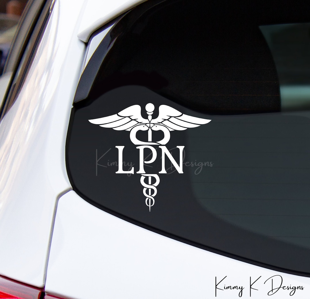 LPN Caduceus Vinyl Decal, Licensed Practical Nurse, DIY Applications ...