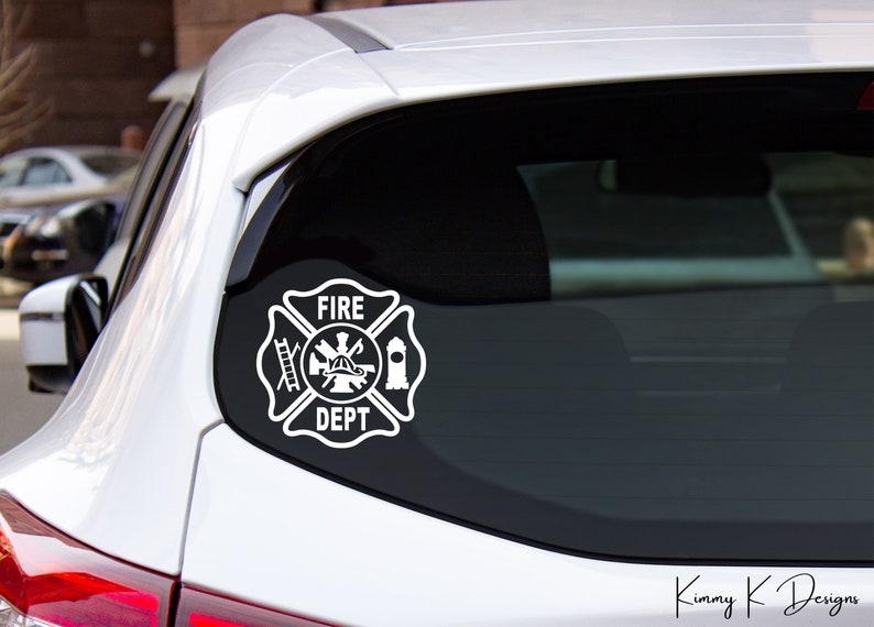 Fire Department Emblem Vinyl Car Decal Car Decals for - Etsy