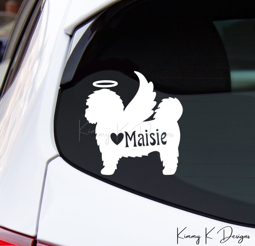 Angel Shih Tzu Memorial Decal, Shih Tzu With Wings, Personalized With ...