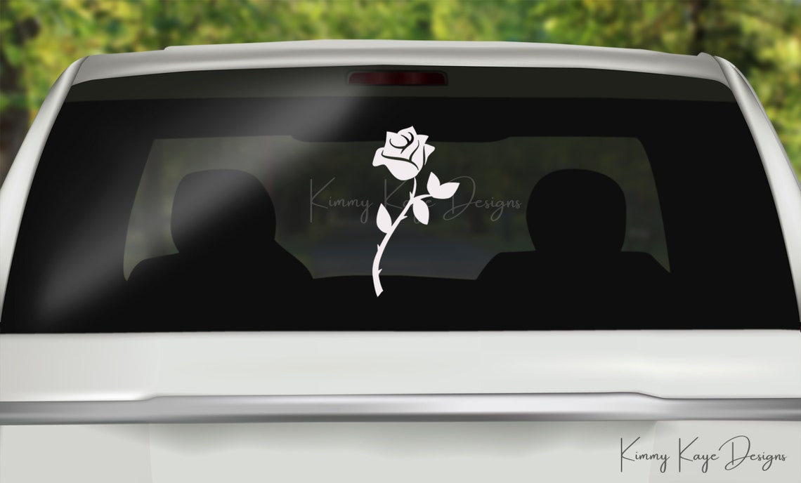 Beautiful Rose Decal Roses and Stem Decal DIY Applications - Etsy