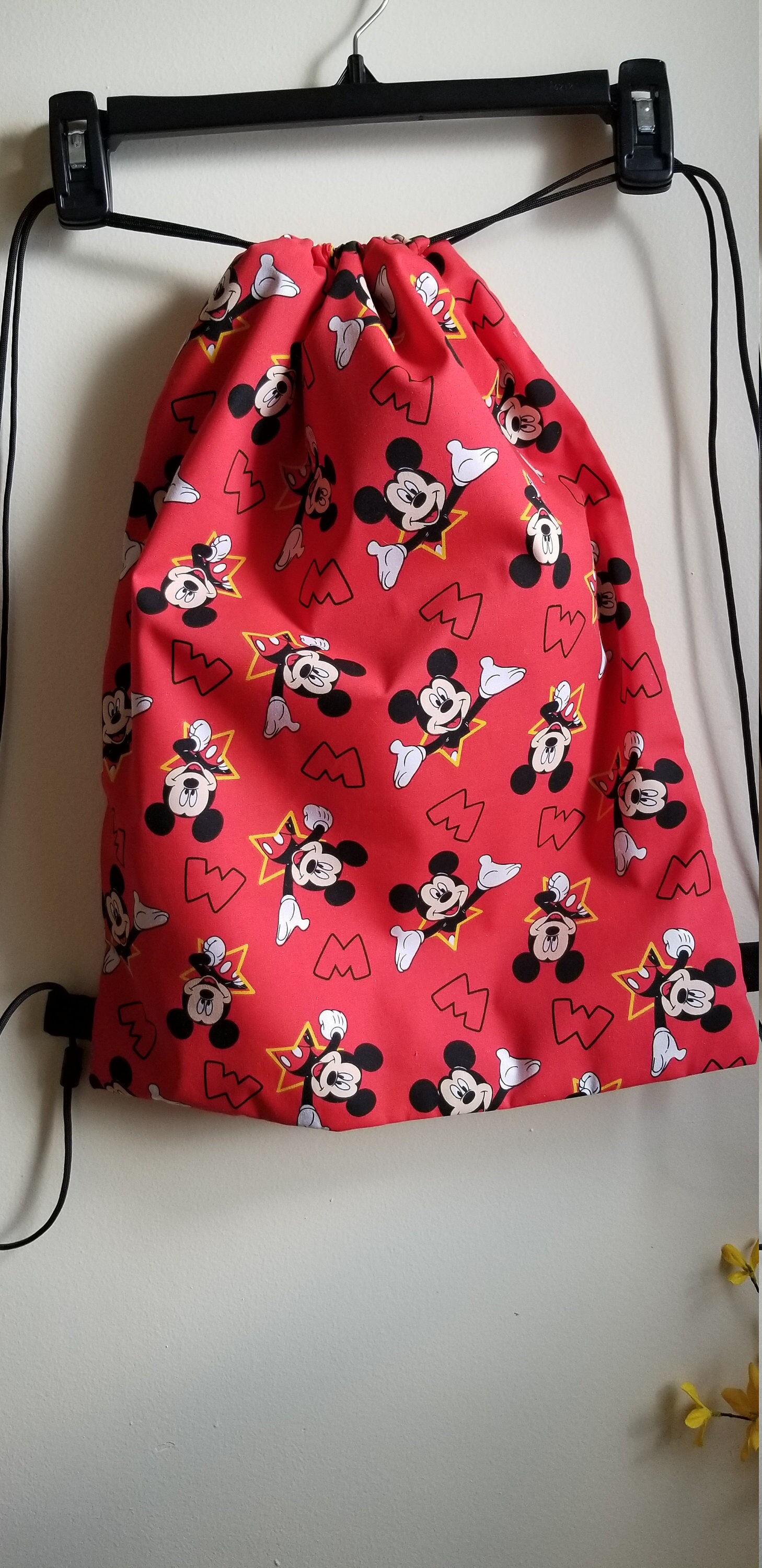 Disney Backpack Mickey Mouse Drawstring Knapsack Drawstring - Etsy