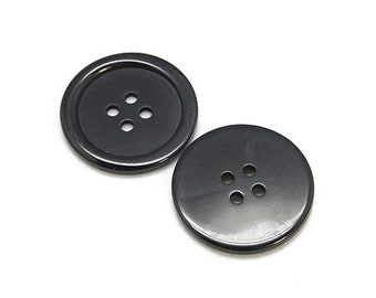 4 Black Buttons | Etsy