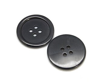 4 Hole Black Buttons - Etsy