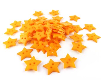 Yellow Star Buttons - Etsy