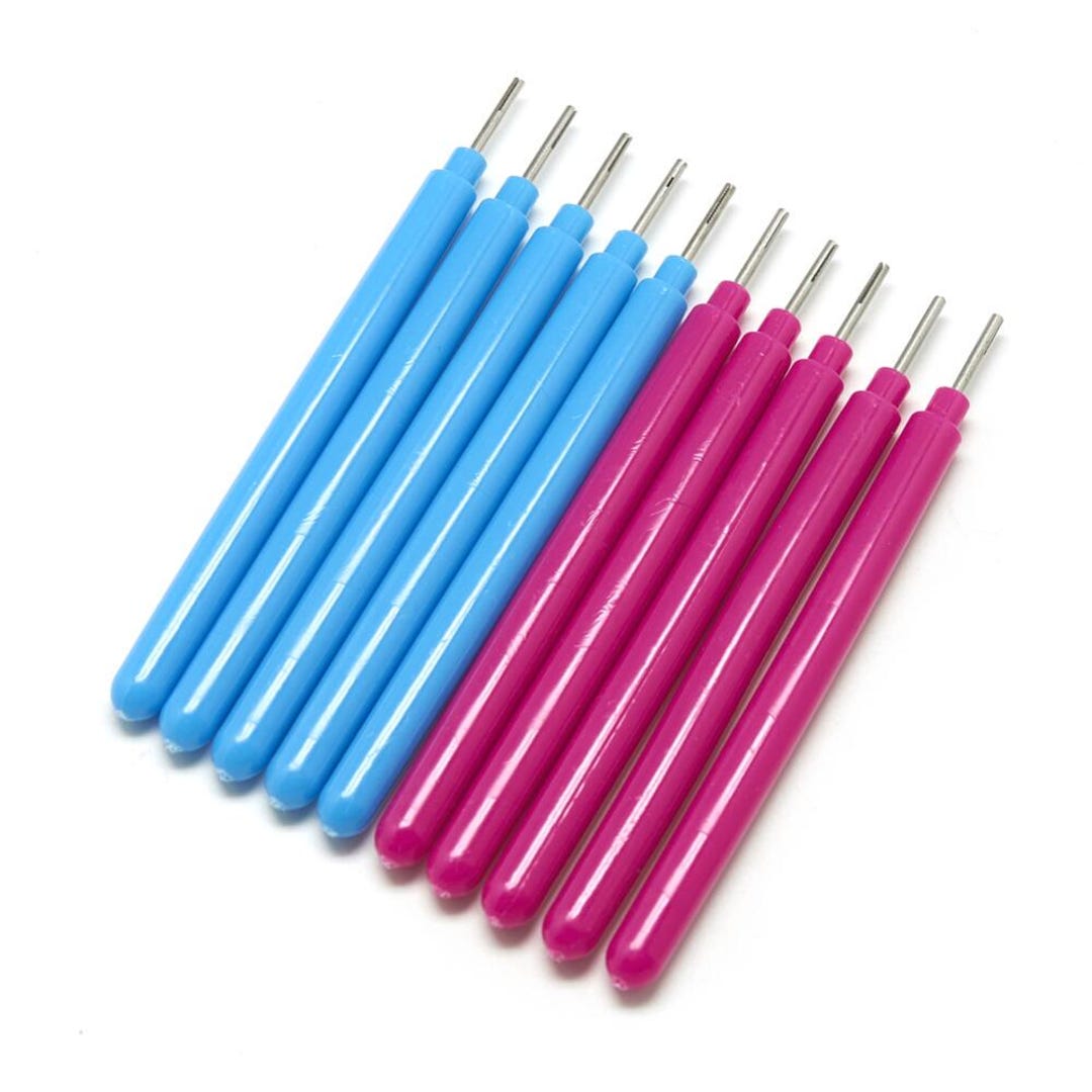 Stainless Steel & Plastic Slotted Quilling Tools Pink 10cm Pack of 10 ...