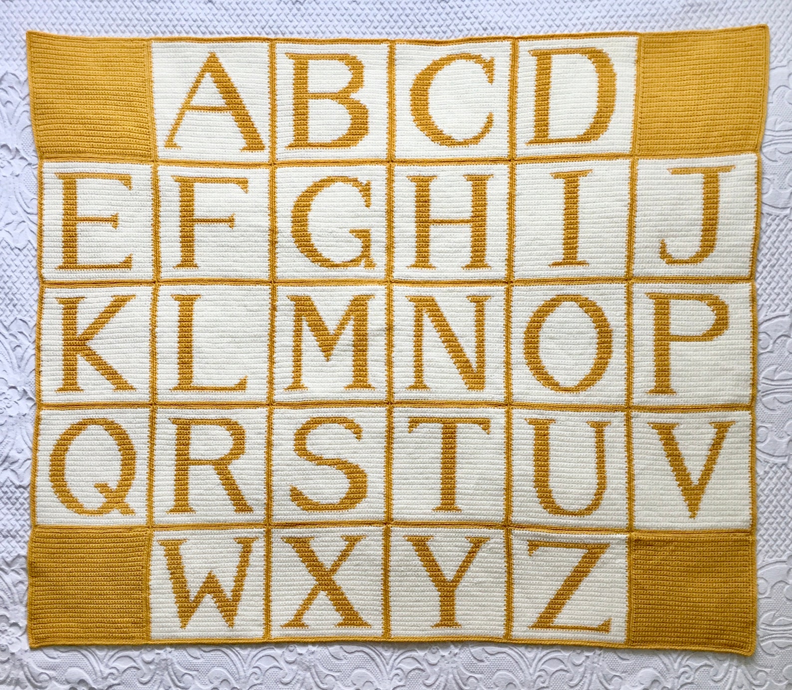 Alphabet Blanket Crochet Pattern pdf Download A to Z - Etsy