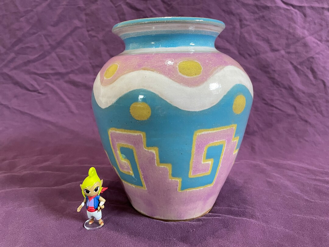 Wind Waker Zelda Planter 7 1/2 IN. Dragon Roost Island Zelda Pottery ...