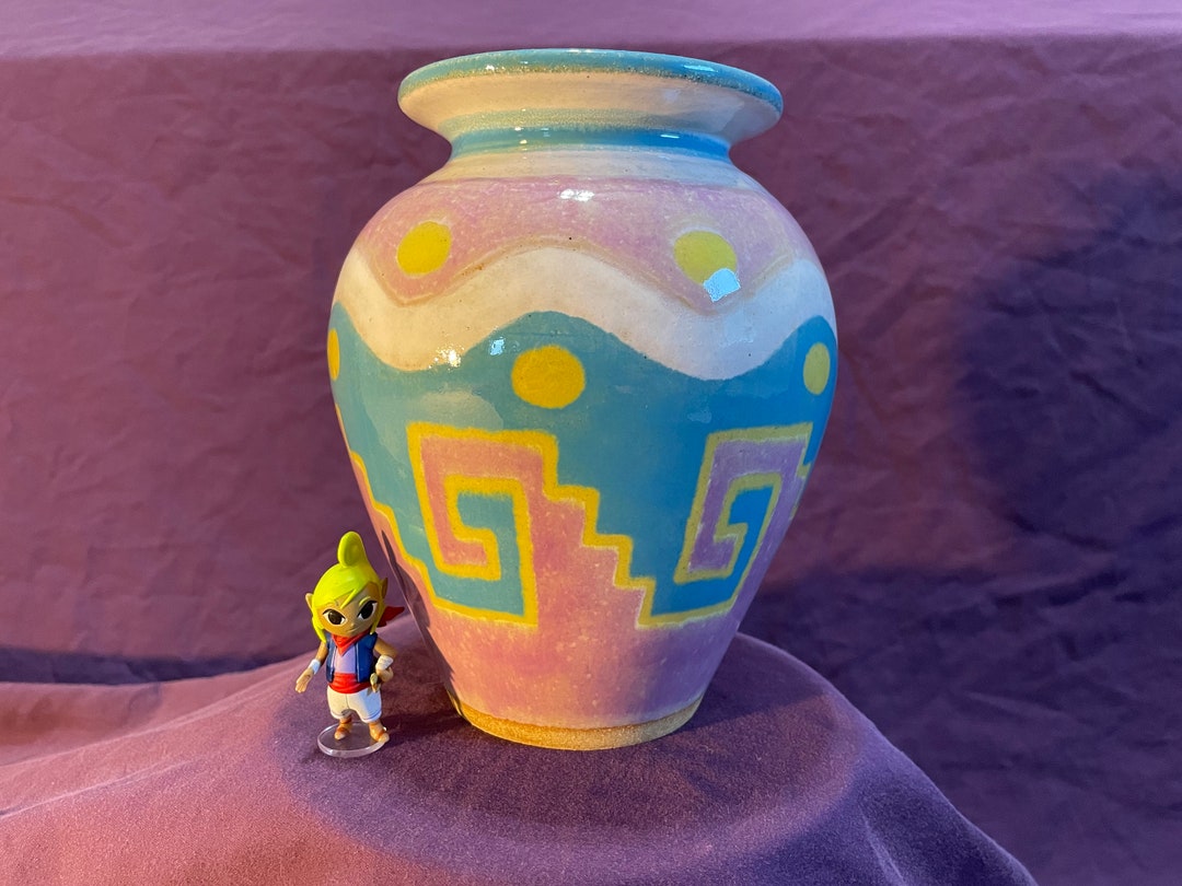 Wind Waker - Zelda Planter 7 IN. - Dragon Roost Island - Zelda Pottery ...