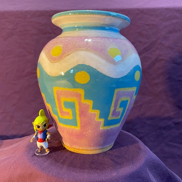 Wind Waker - Zelda Planter 7 IN. - Dragon Roost Island - Zelda Pottery ...