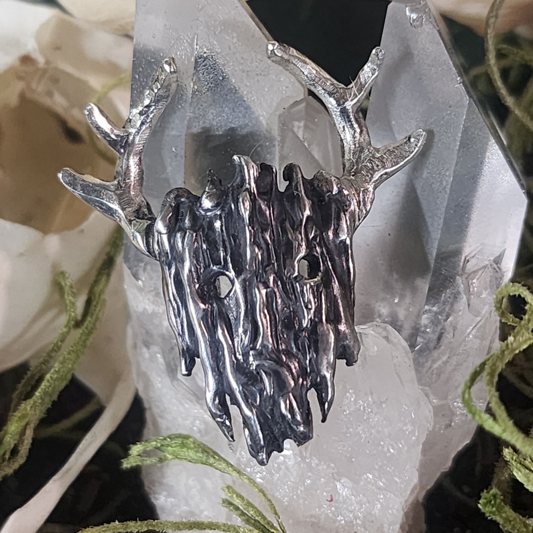 Witchfather Mask Pendant - Wicca Witchcraft Pagan Sabbat - Etsy