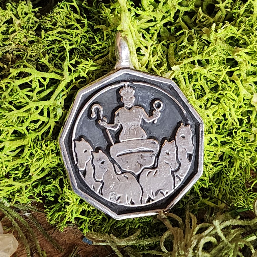 Nonagon Two-sided Picatrix Lunar Talisman -- Talisman of the Moon ...