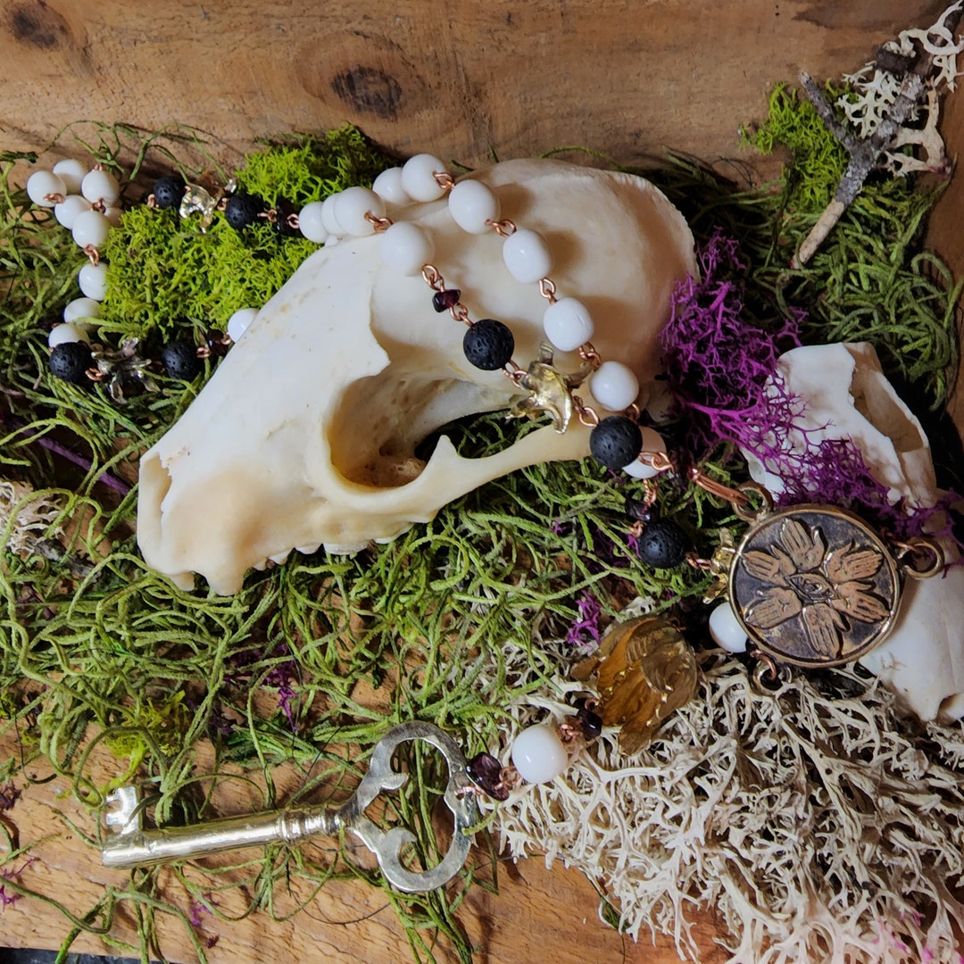 Hekataeon Hekate's Ladder Rosary Talisman Variant, Brass With Bone ...