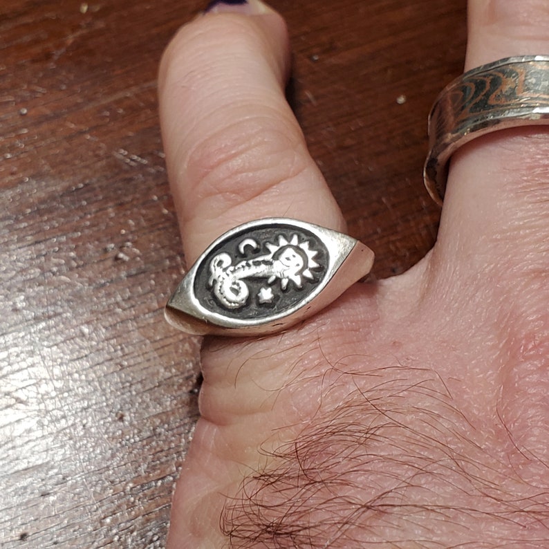 Gnostic Lion-headed Serpent Chnoubis Signet Ring - Etsy
