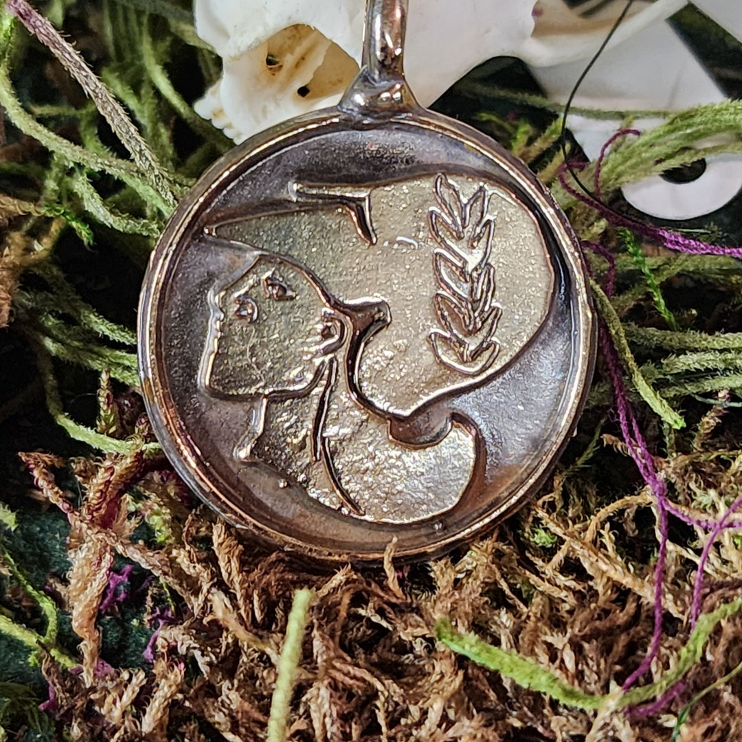 Helmed Head of Athena Devotional Pendant - Minerva Pagan Wicca Hellenic ...