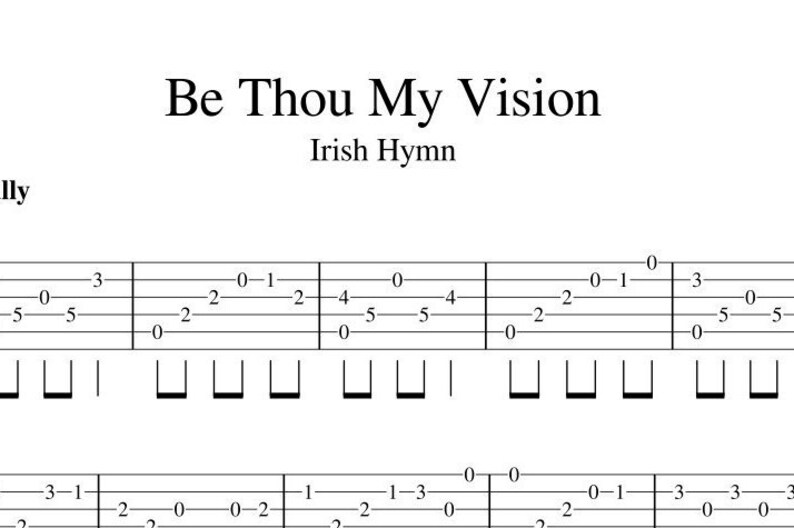 Be Thou My Vision - Guitar Tablature - Etsy
