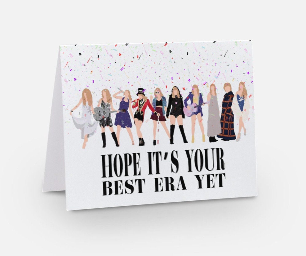 Taylor Eras Pop Singer Birthday Card for Girls, Teens, Women, Music ...