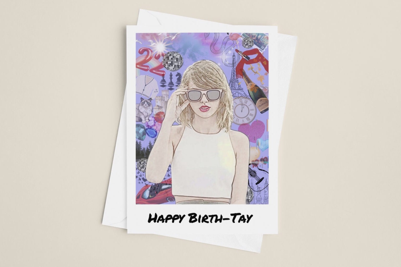 Taylor Photograph Pop Singer Birthday Card for Girls, Teens, Women ...
