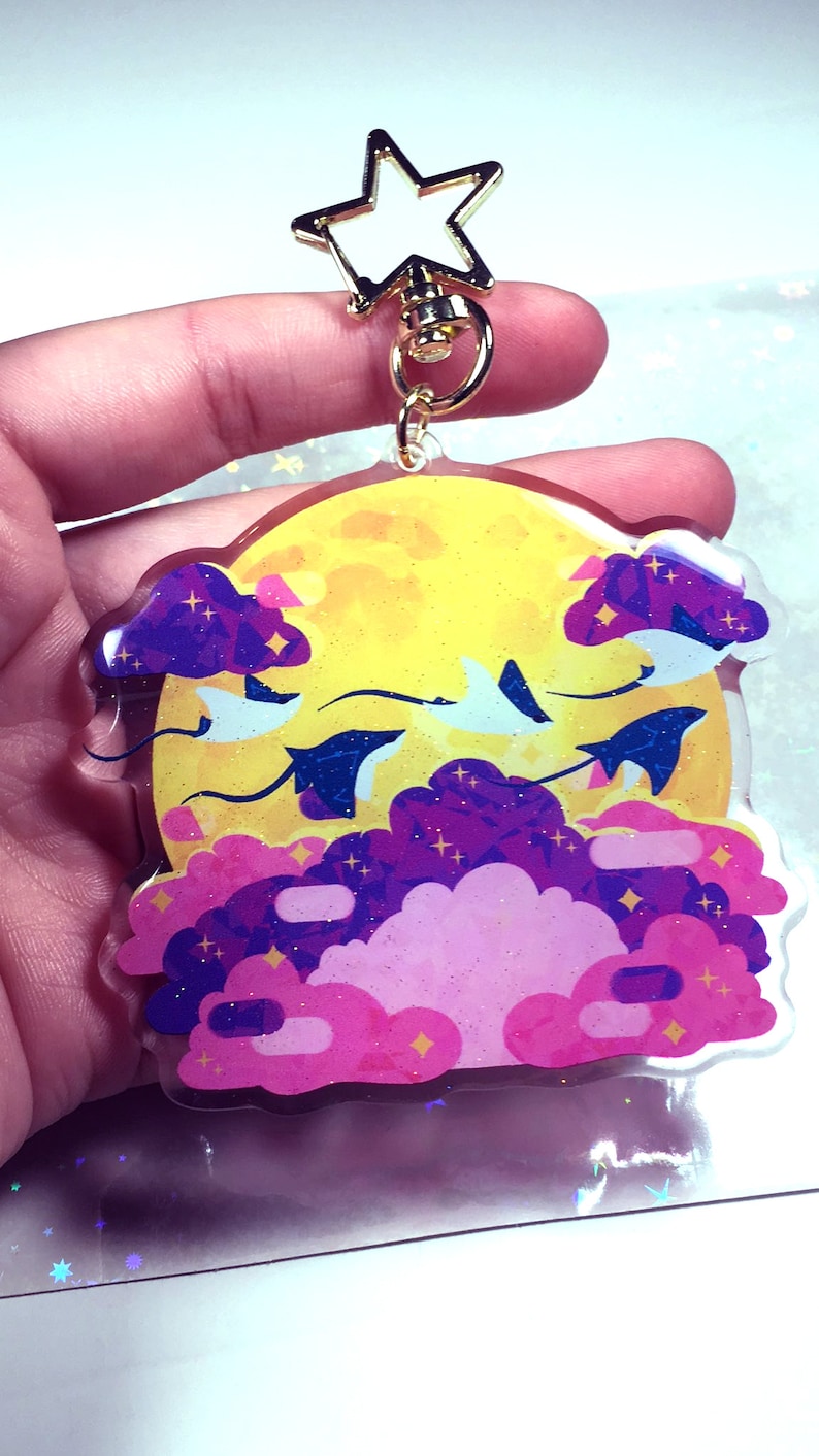 Dream Ray Charm 3 Inch Glitter Epoxy Charms | Etsy