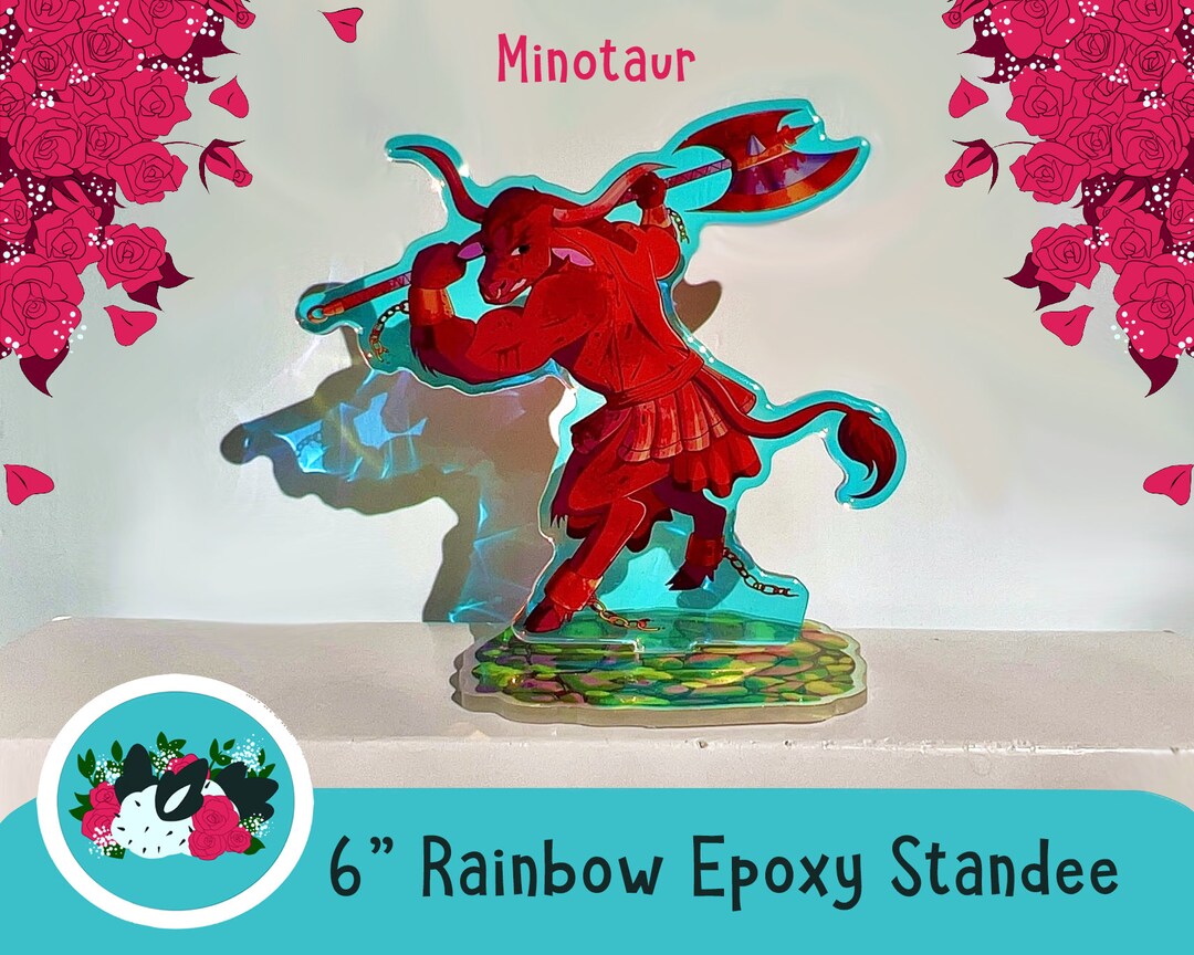 Greek Monsters: Minotaur - 6inch Iridescent Acrylic Standee - Etsy